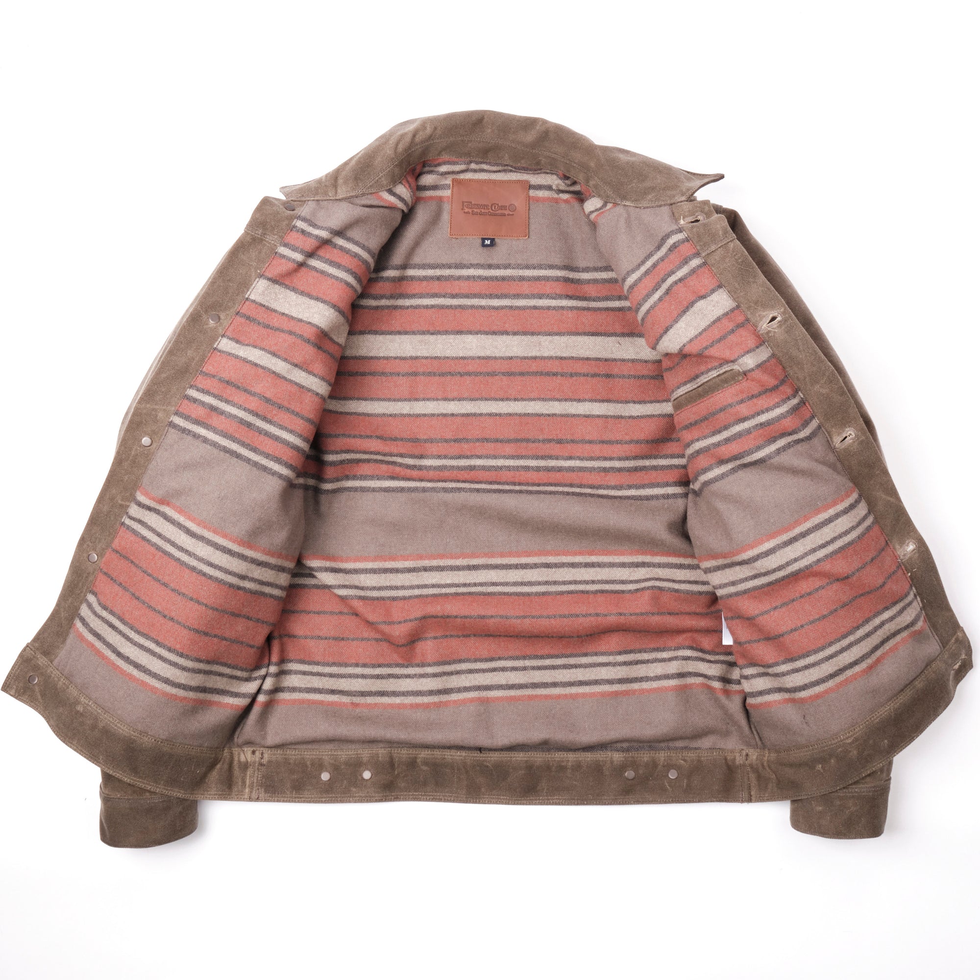 Riders Jacket Heavy Waxed Canvas | Tobacco Wool