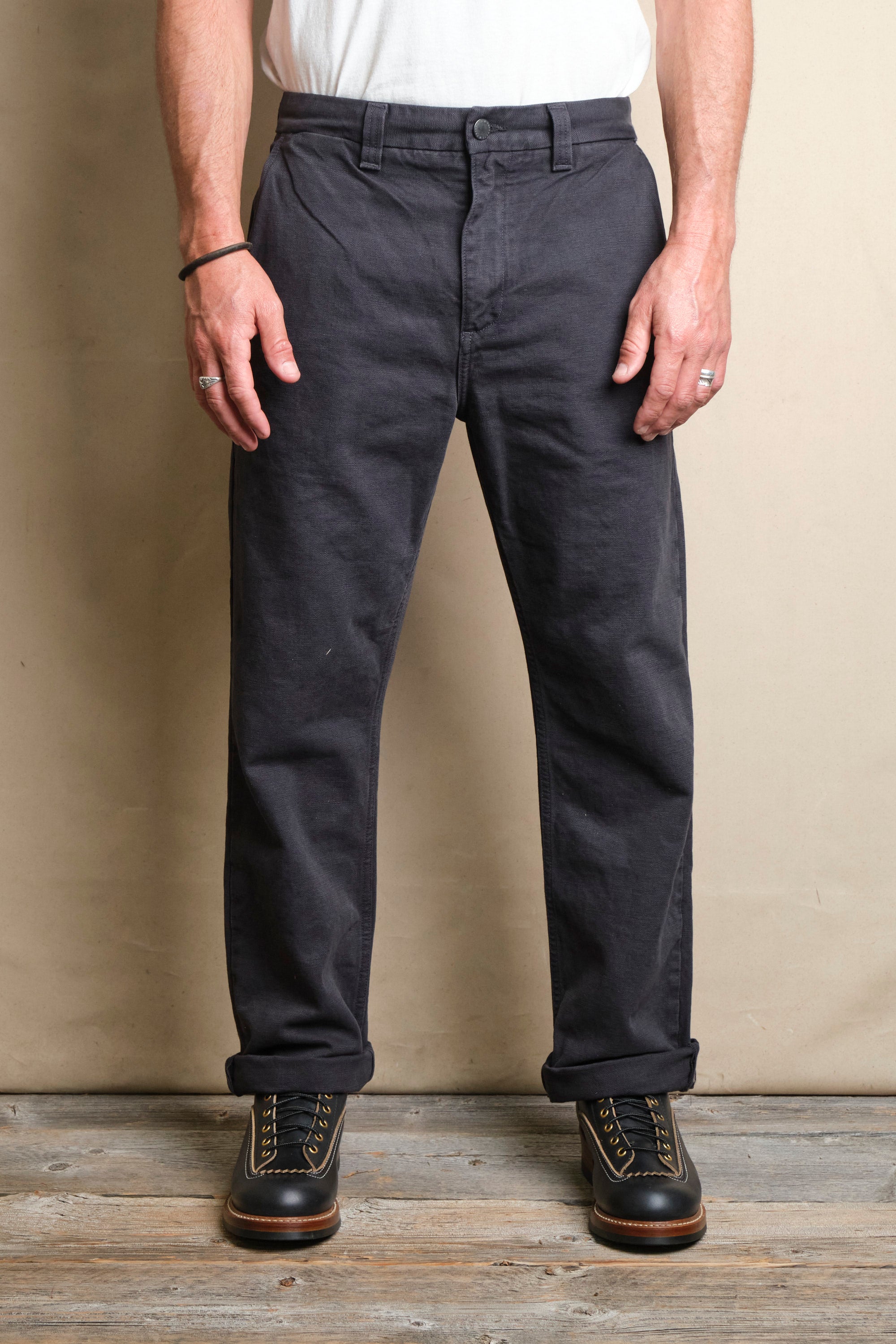 Deck Pant | 14 Ounce Slub Black