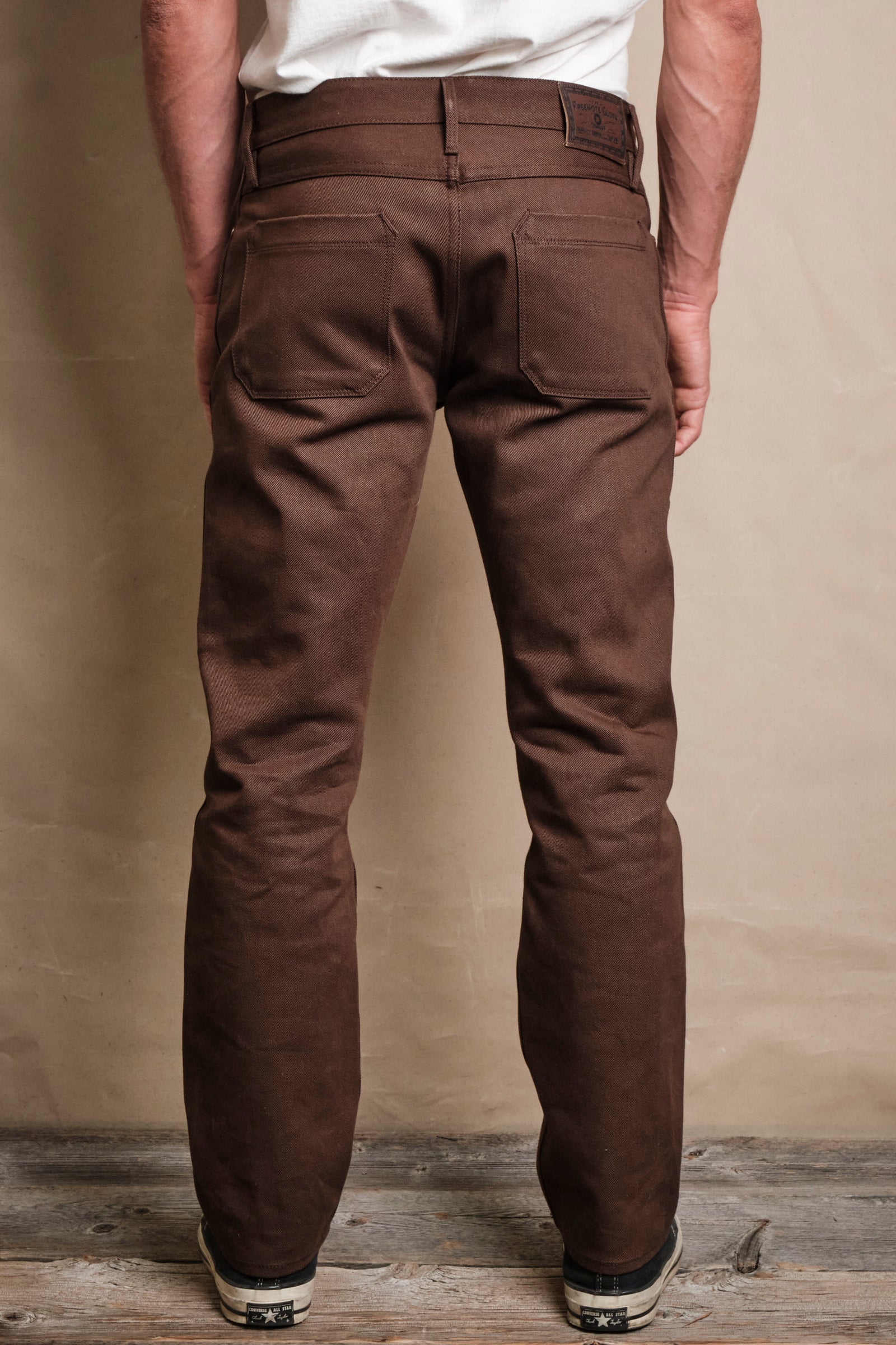 Rios Slim Striaght | 15 Ounce Dark Brown Denim