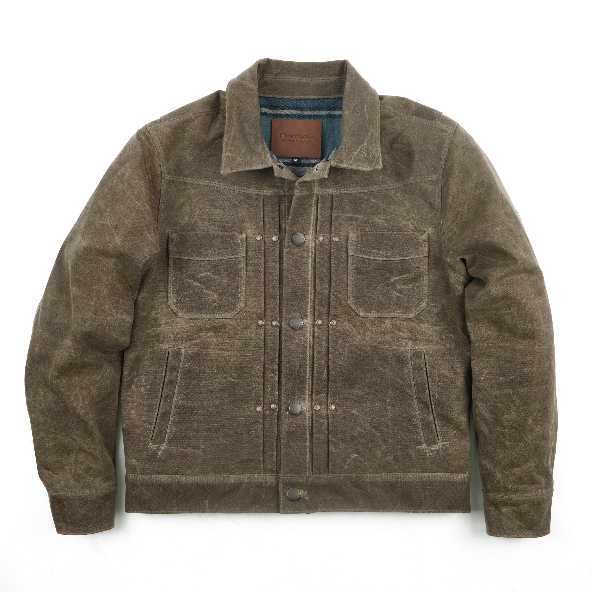Riders Jacket Heavy Waxed Canvas | Tobacco Wool