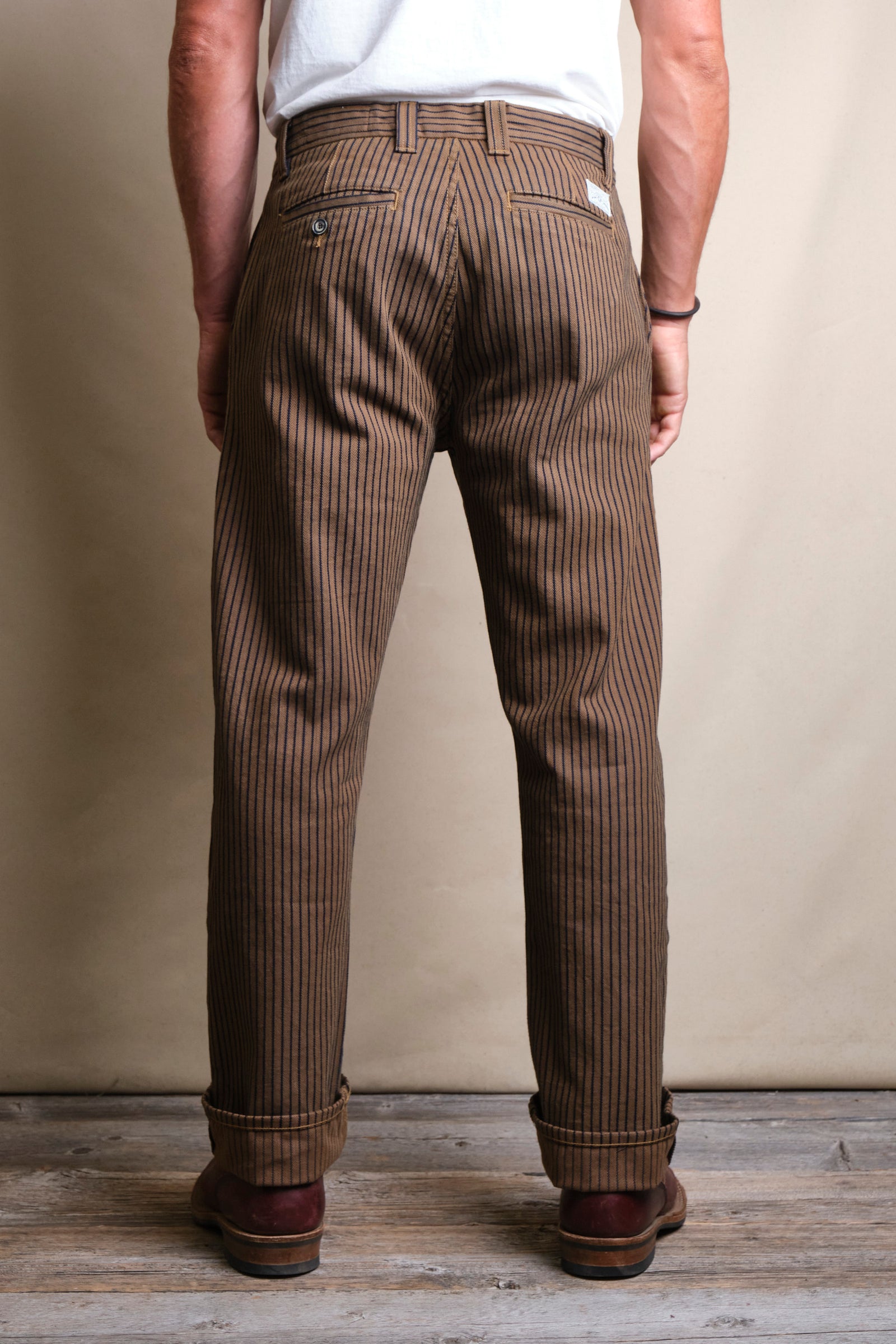 Deck Pant | Brown Herringbone Dobby