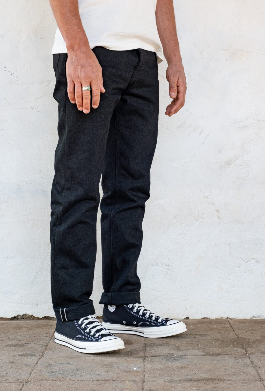Portola Taper | 17 ounce Black Denim – Freenote Cloth