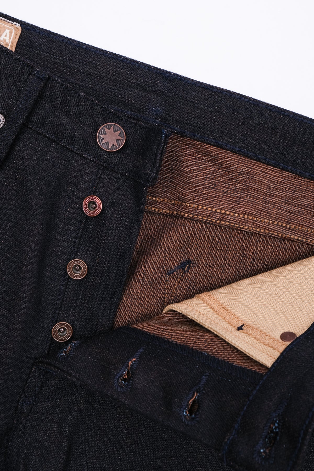 Portola Taper | 16 oz Indigo Brown Denim